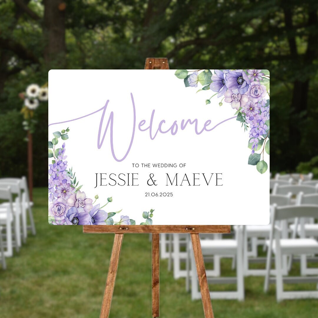 Custom Wedding Welcome Sign Custom Wedding Welcome Board Custom Wedding ...