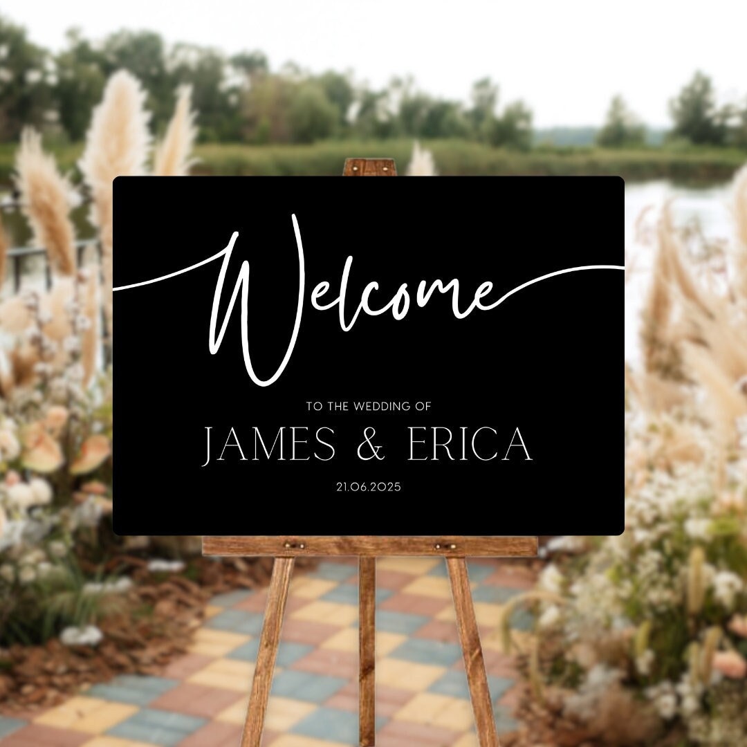 Custom Wedding Welcome Sign | Custom Wedding Welcome Board | Custom ...
