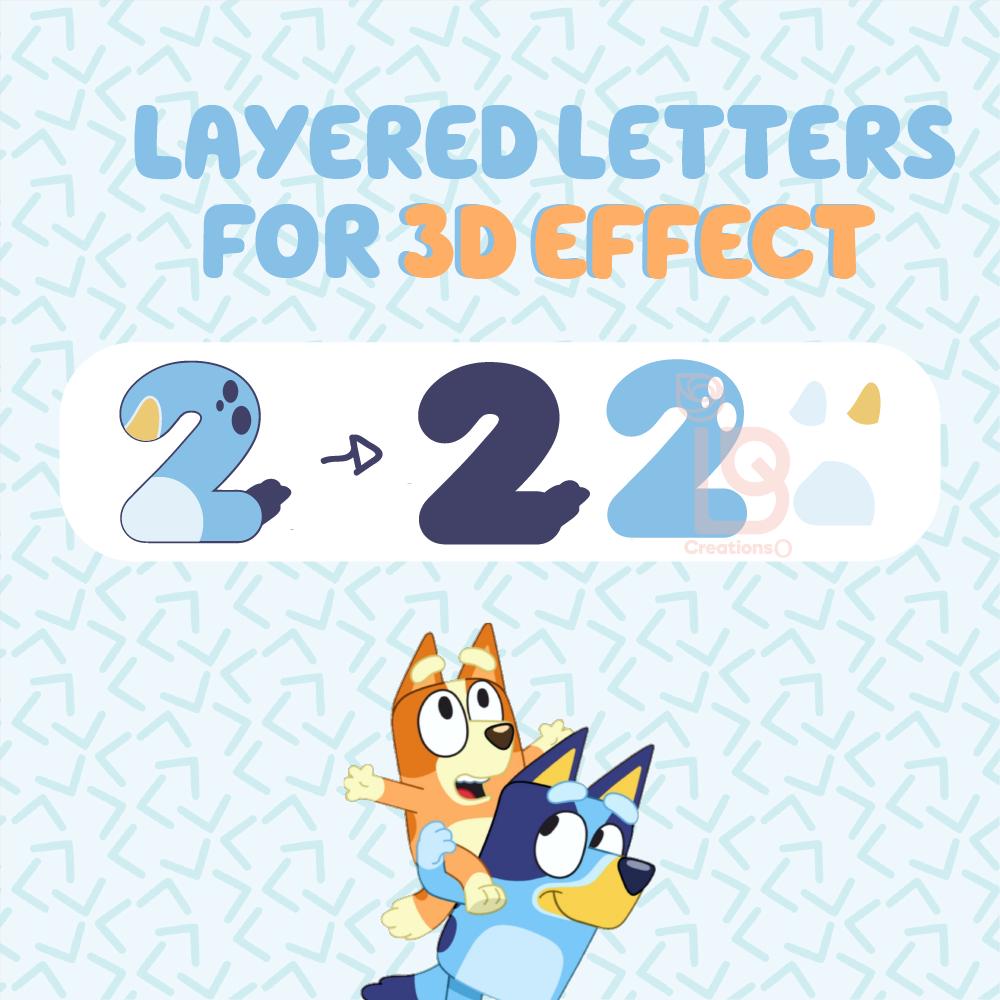 Bluey Numbers Digital Files SVG PNG CRICUT - Etsy UK