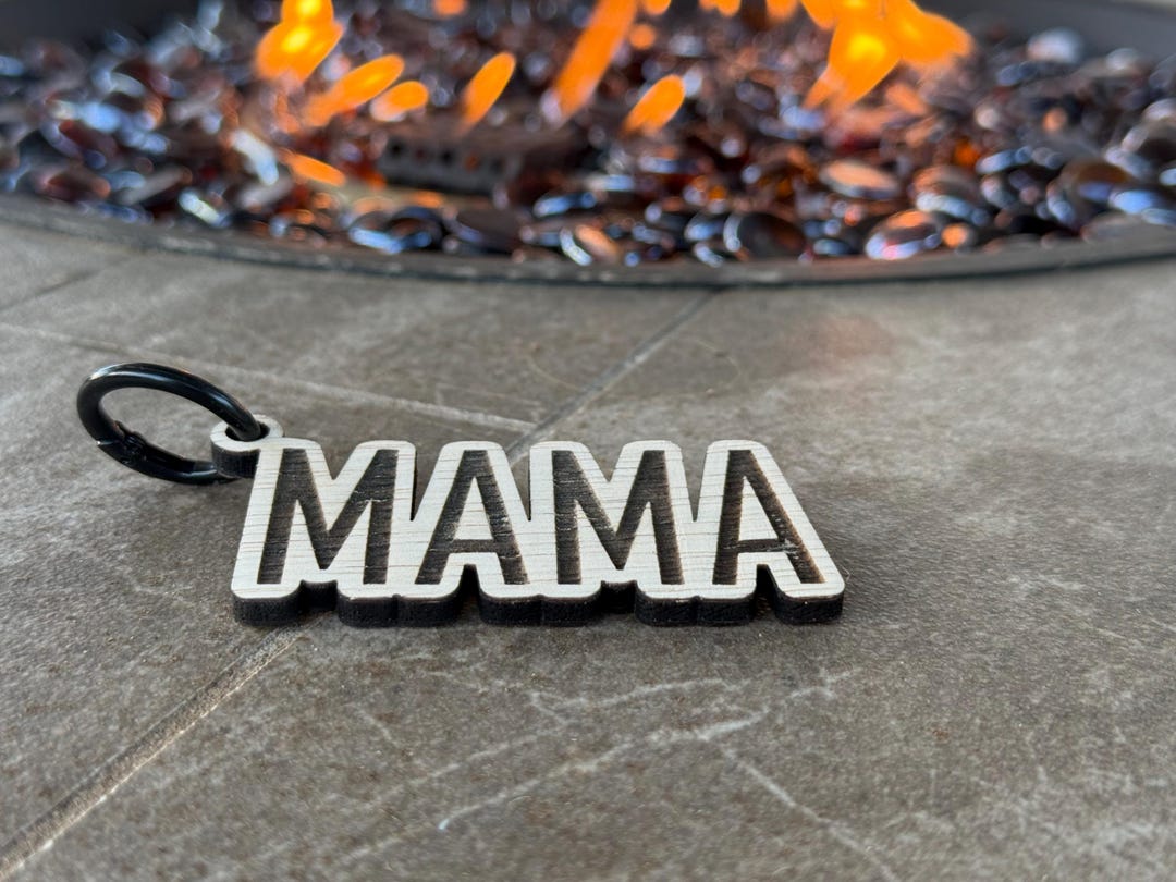 Mama Wooden Keychain/ Laser Cut Wood Keychain/ Mom Gift/handmade Gift ...