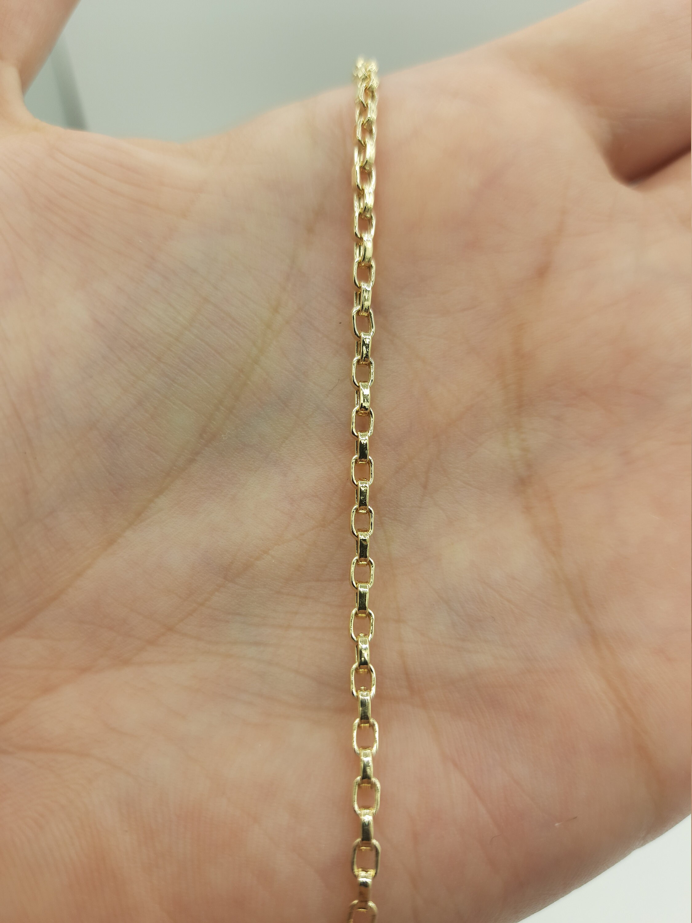 14K Solid Yellow Gold Box Chain Necklace,real Gold Chain, Box Link ...