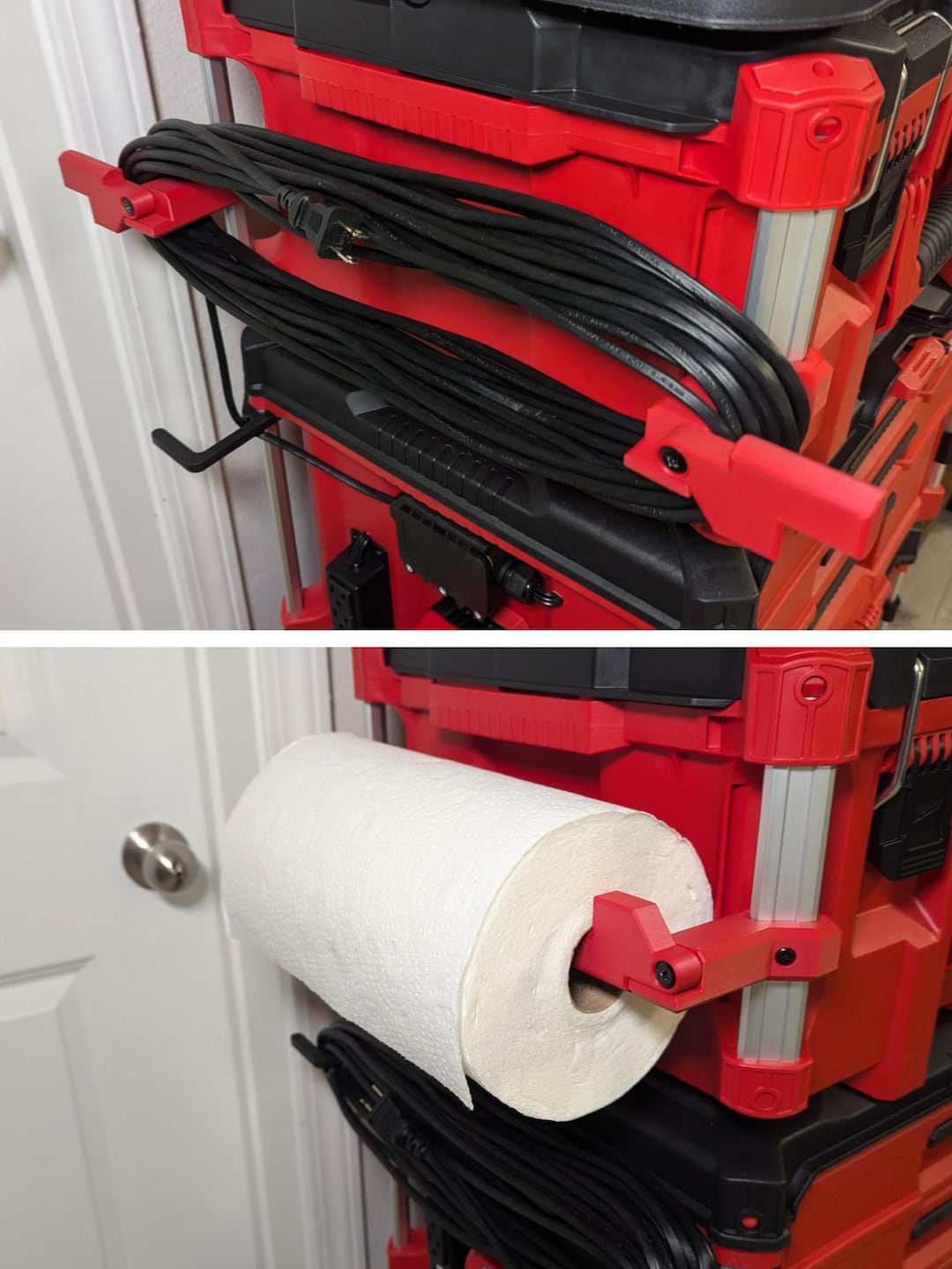 Milwaukee PACKOUT Mod: Extension Cord Wrap and Paper Towel Quick-change ...