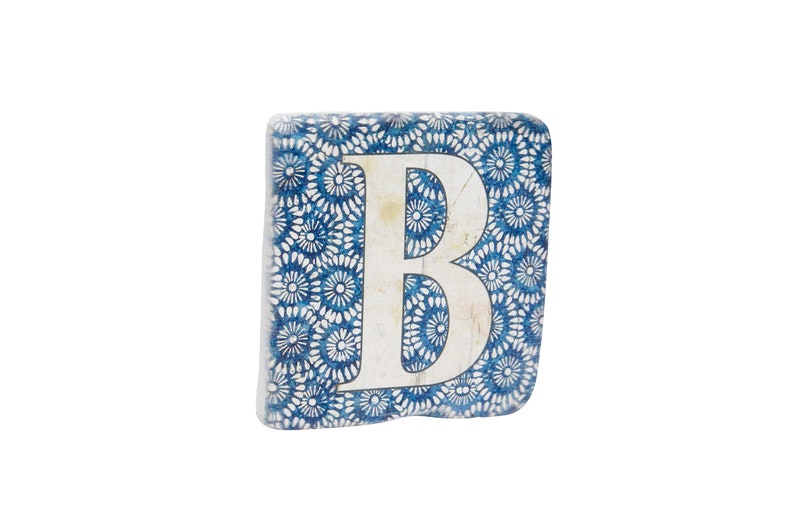 Resin Ceramic Letter Alphabet Pattern Tile Coaster Personalise Coasters ...