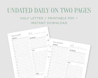 Day on Two Pages | Etsy