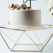 12" Geometric Cake Stand Gold Display Riser, Metal Cake Stand, Metal ...