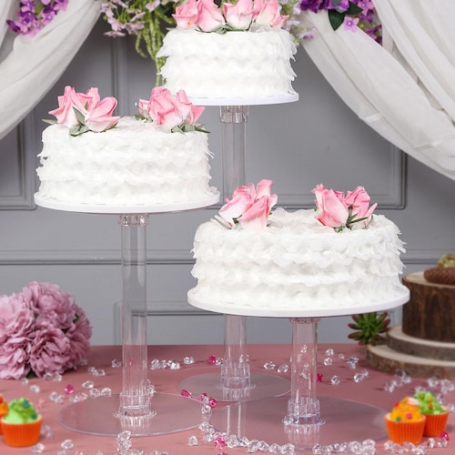 6 Tier Clear Cake Stand Acrylic Cake Stand Riser Display - Etsy