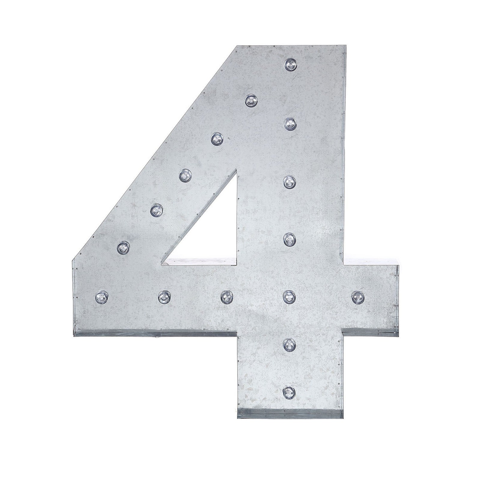 20 Vintage Metal Marquee Number Lights Cordless With - Etsy