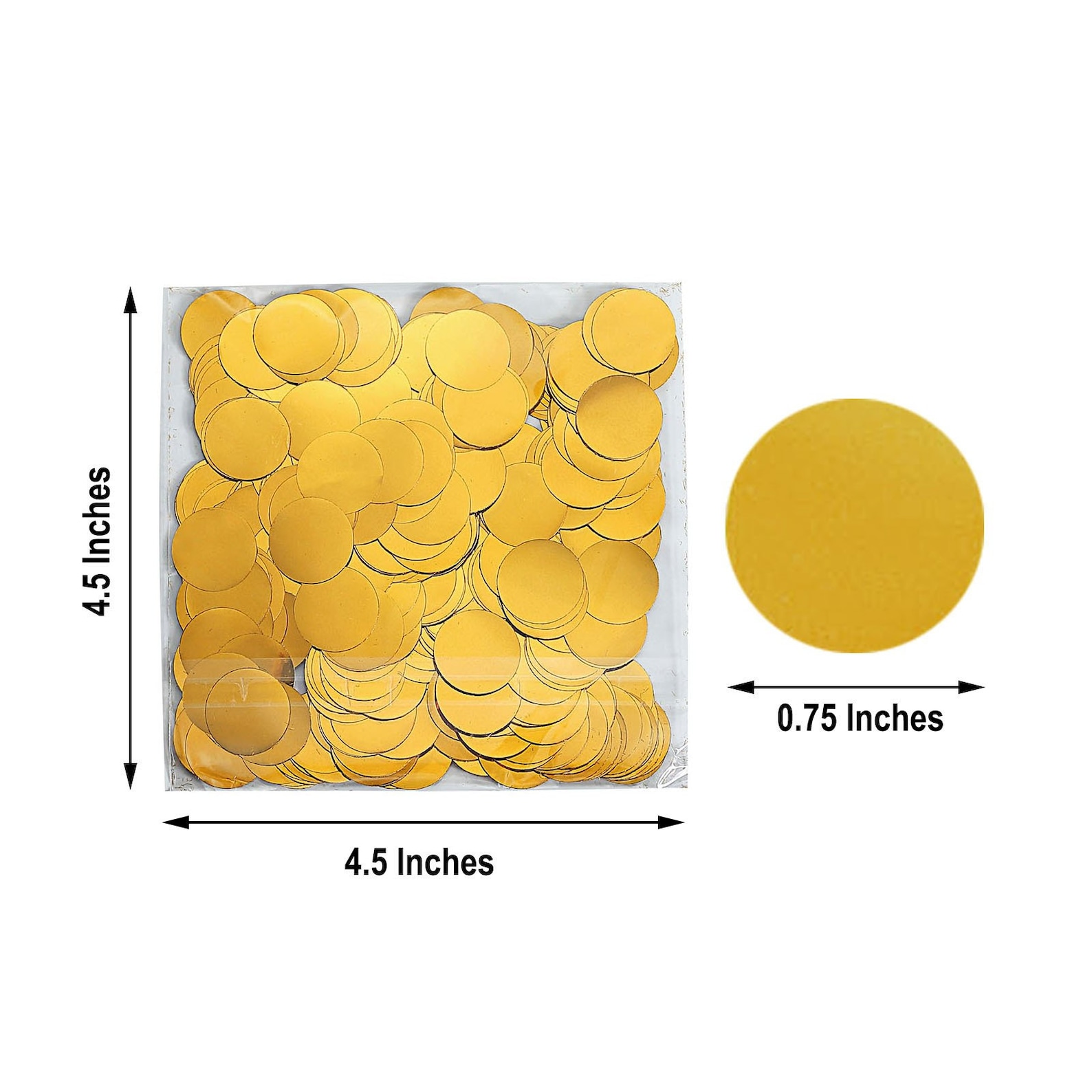 18 Grams | Gold Round Foil Metallic Table Confetti Dots, Balloon ...