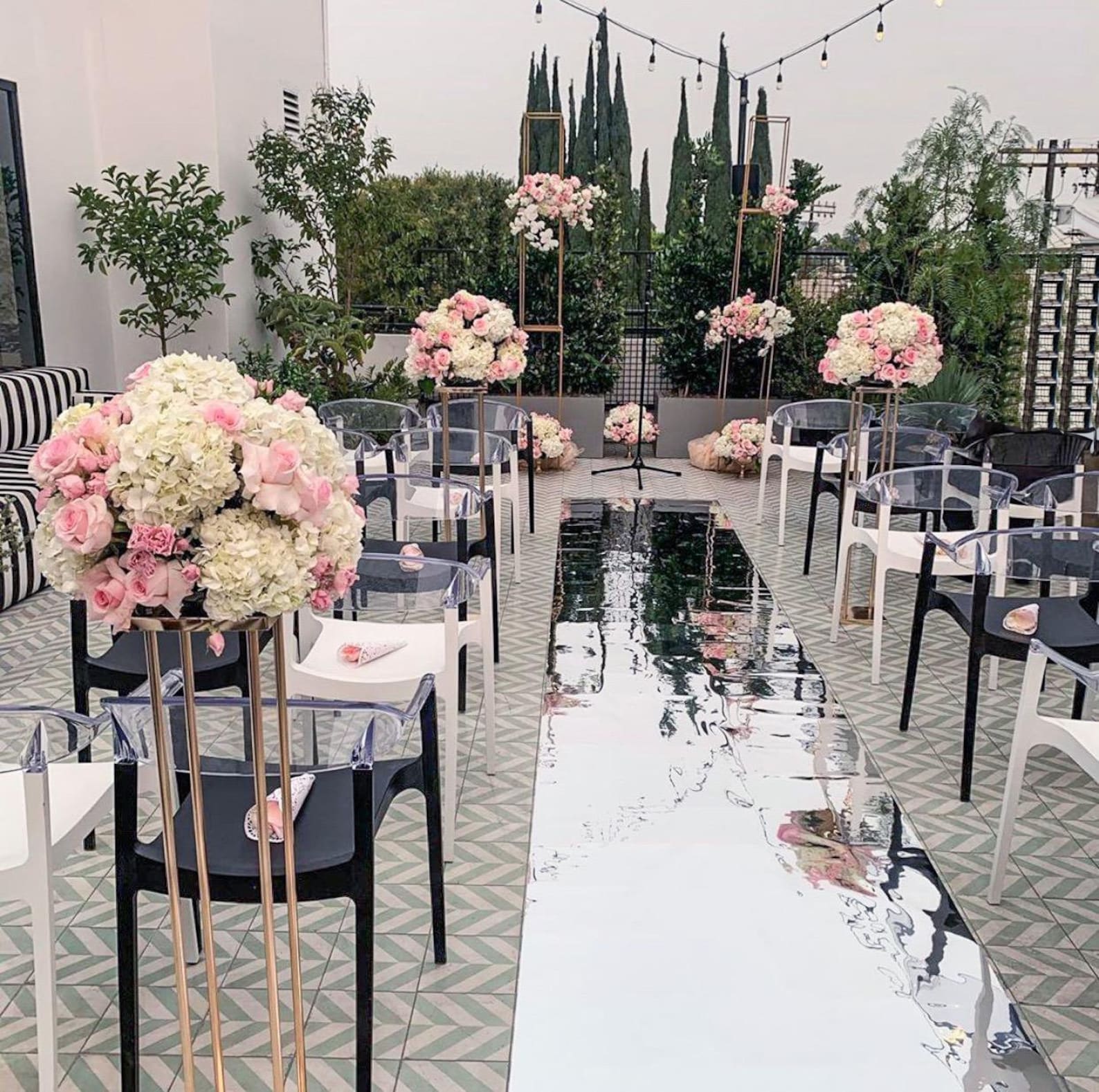 3FT X 65FT Silver Mirrored Floor Wedding Aisle Runner, Wedding Carpet ...