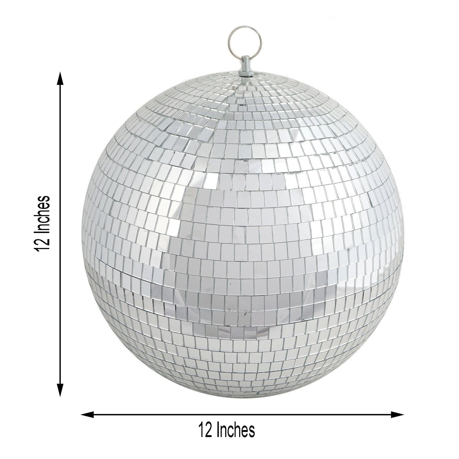 2 Pack | 12" Large Silver Disco Ball Ornaments, Mirror Foam Ball With ...
