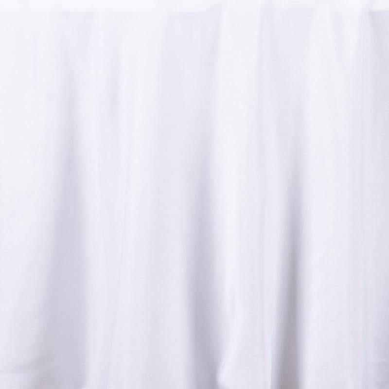 90" White Polyester Round Tablecloth - Etsy