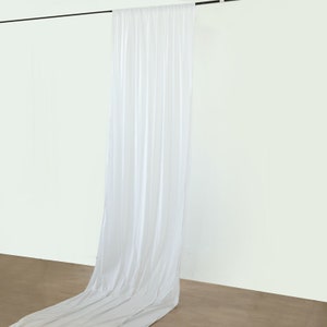 5ftx30ft | White Polyester Ceiling Drapes, Backdrop Curtain Panels for ...