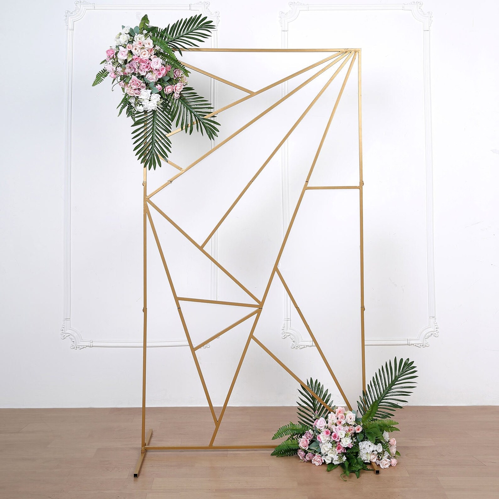 6ft Tall Gold Metal Geometric Wedding Backdrop Rectangle Floor - Etsy