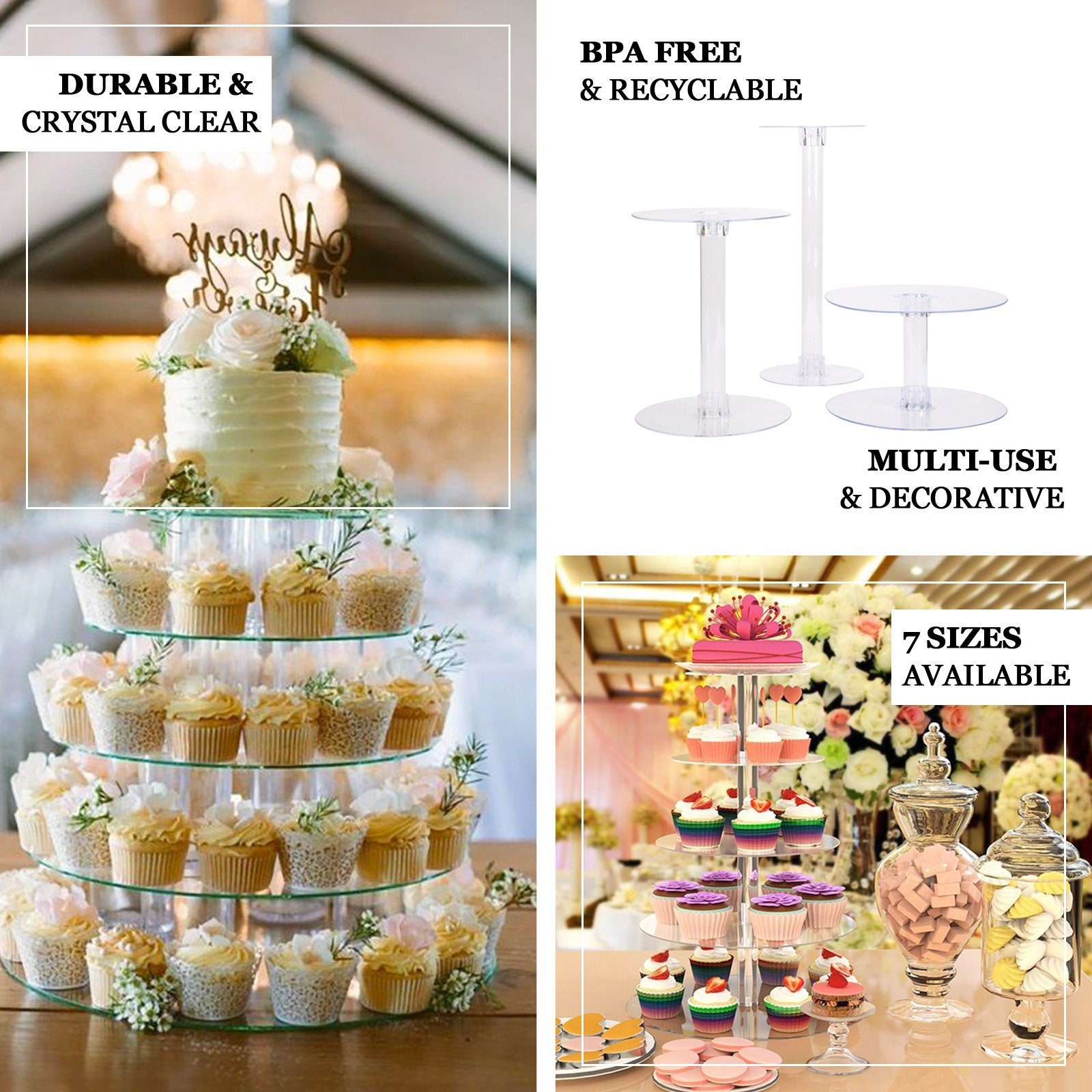 16 Round Clear Acrylic Cake and Cupcake Display Stand - Etsy