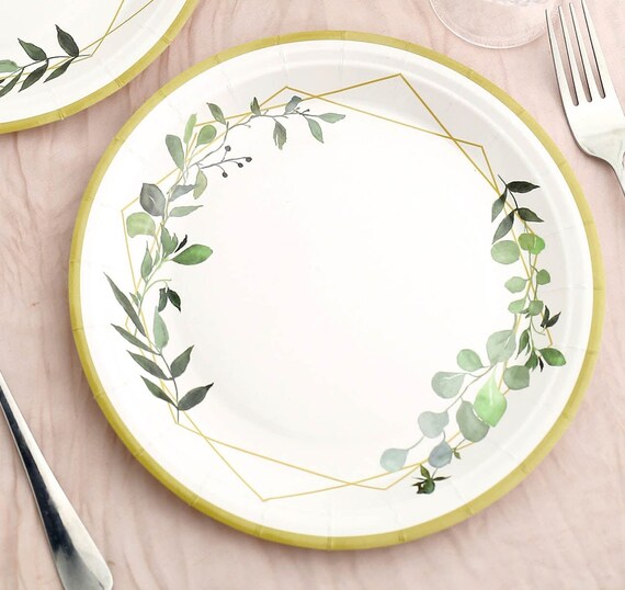 24 Pack 9 Floral Paper Party Plates Girl Party - Etsy