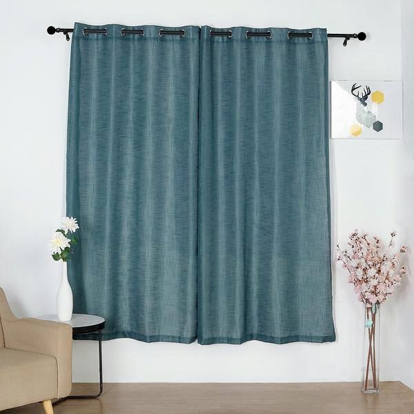 Cotton-polyester Sidelight Curtain Fits Sidelight Windows 6" - 12" Wide ...
