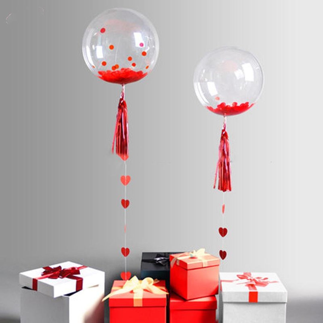 10 Pack - 16" Clear Bubble Balloons, Transparent Balloons, Round ...