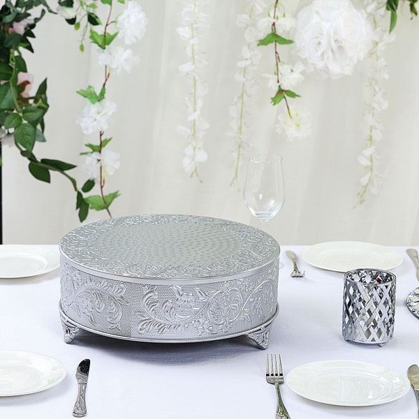Silver Cake Stand - Etsy