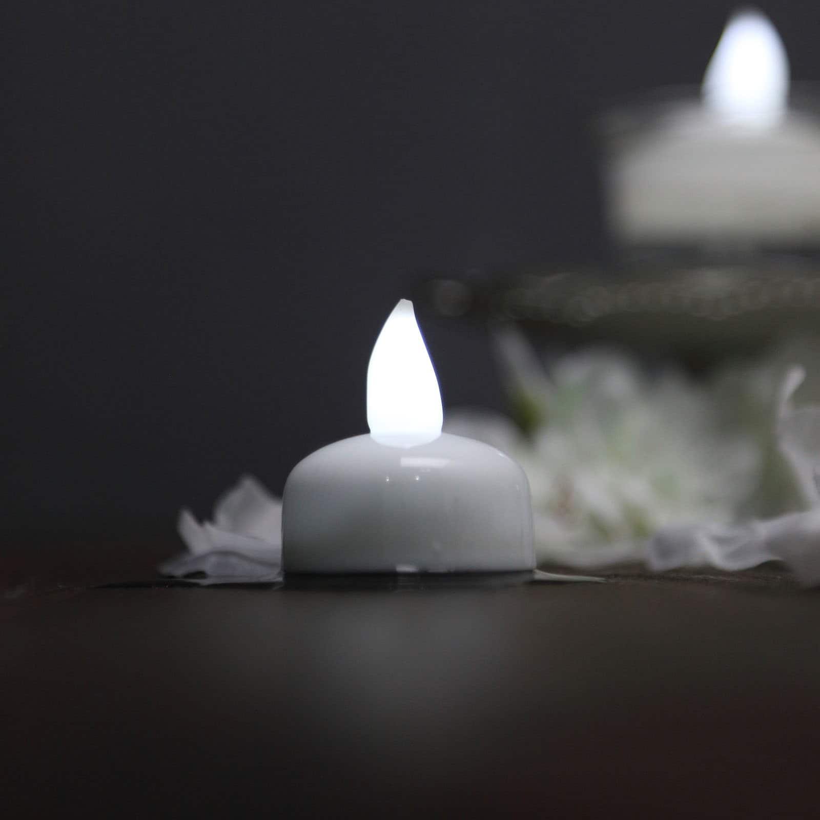 12 Pack | White Floating LED Candles, Flameless Candles, LED Party ...