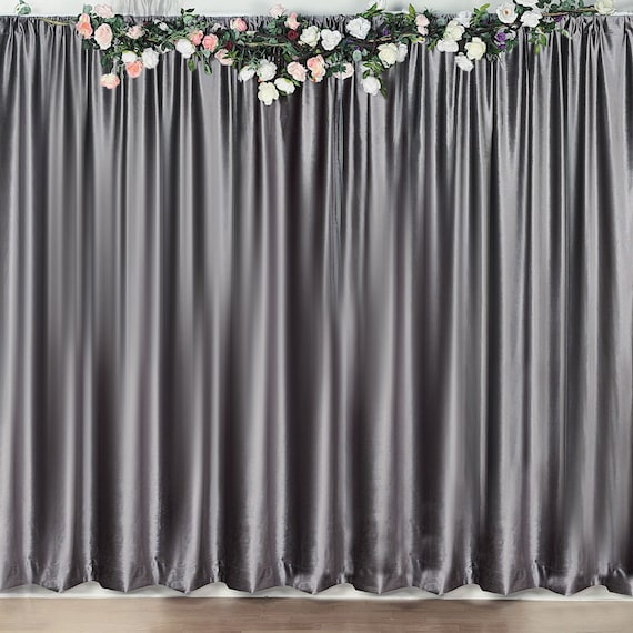 Charcoal Gray Velvet Backdrop Photo Booth Backdrop Velvet - Etsy