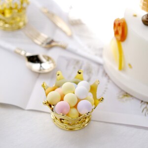 3" Gold Crown Party Favor, Fillable Mini Crown, Candy Treat Containers ...