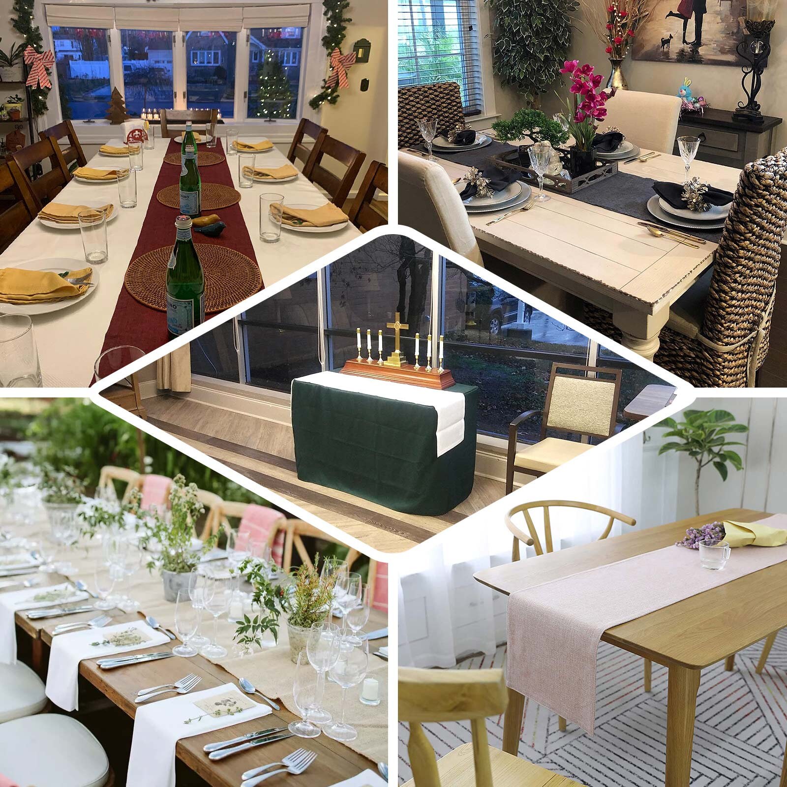 14x108 Natural Boho Chic Rustic Table Runner | Etsy