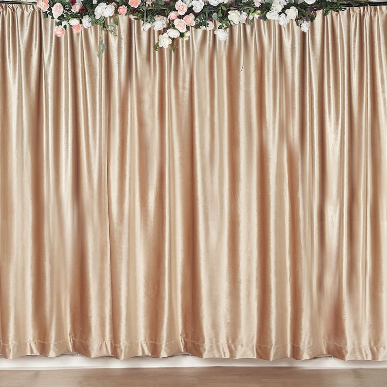 Chanpagne Velvet Backdrop Photo Booth Backdrop Velvet Curtain | Etsy