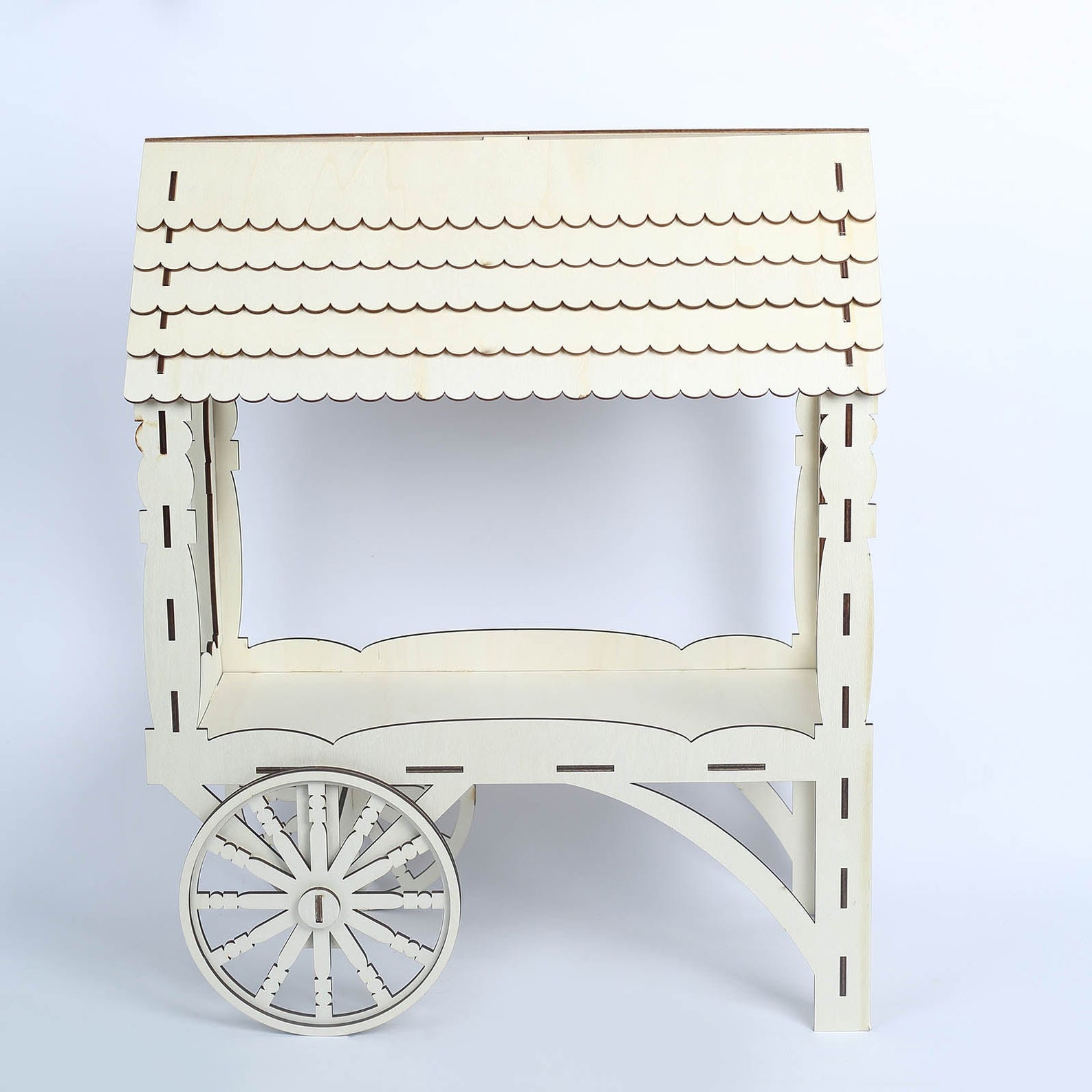25" Mini Natural Wooden Candy Cart Sweet Stall Display Stand, Wooden ...