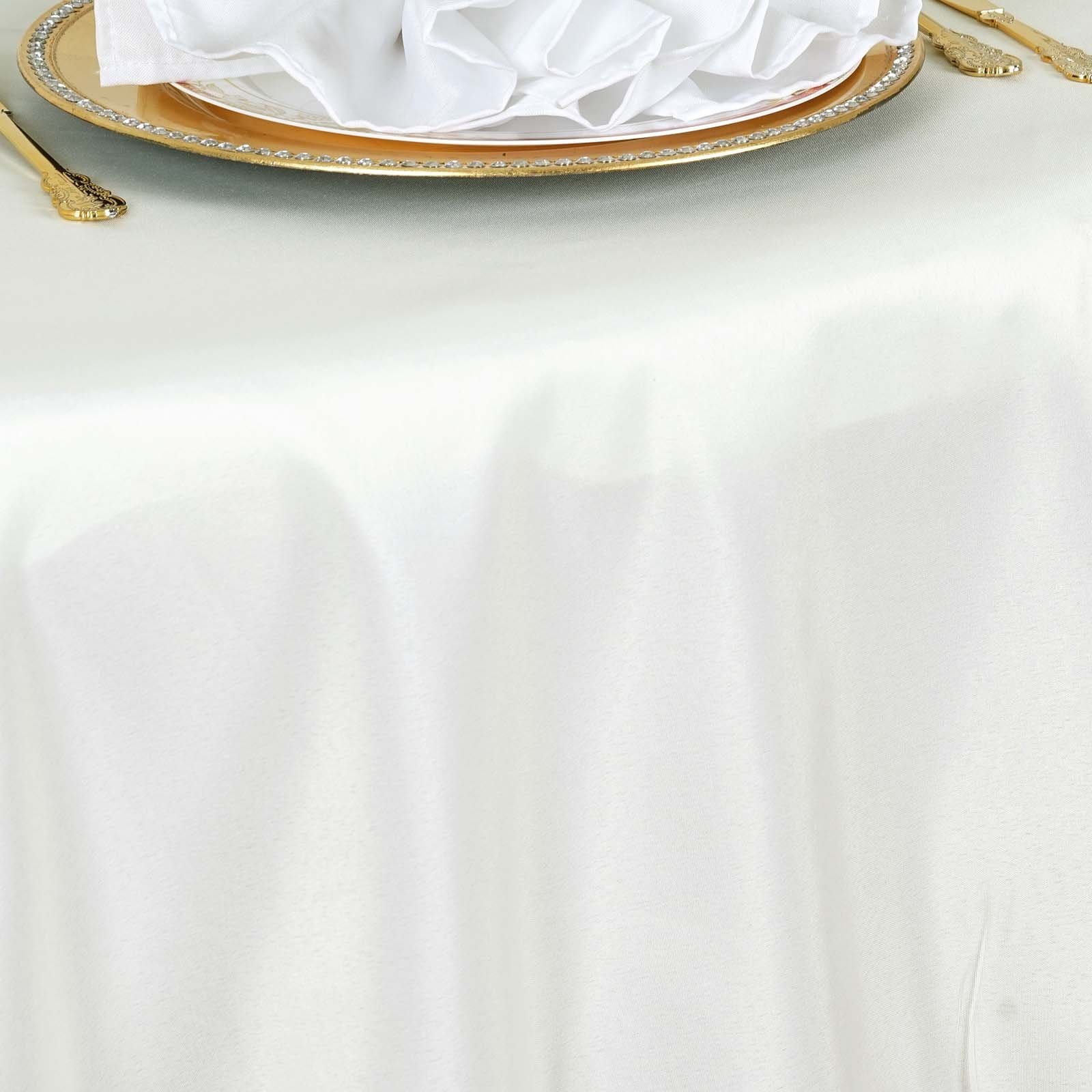 120 Ivory Polyester Round Tablecloth - Etsy