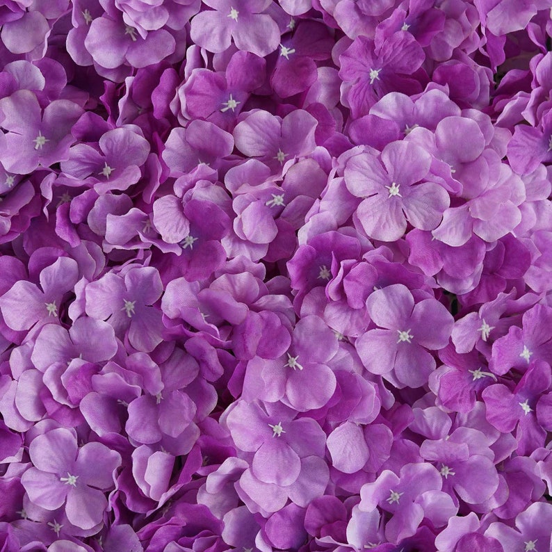 11 Sq Ft - 4 Panels Purple Hydrangea Flower Wall Panel for Birthday ...
