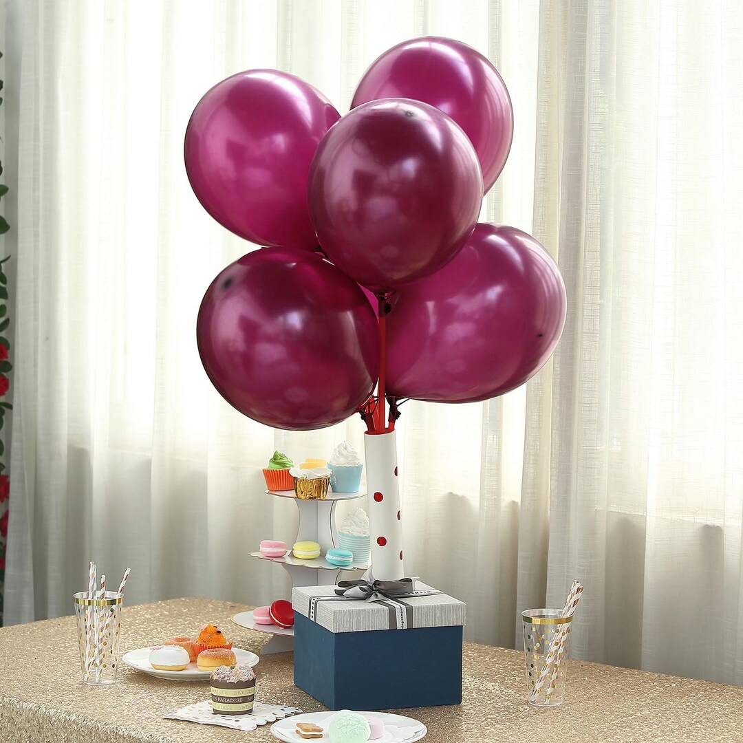 25 Pack - 12" Eggplant Pearl Balloons - Water Air Helium Party Latex ...