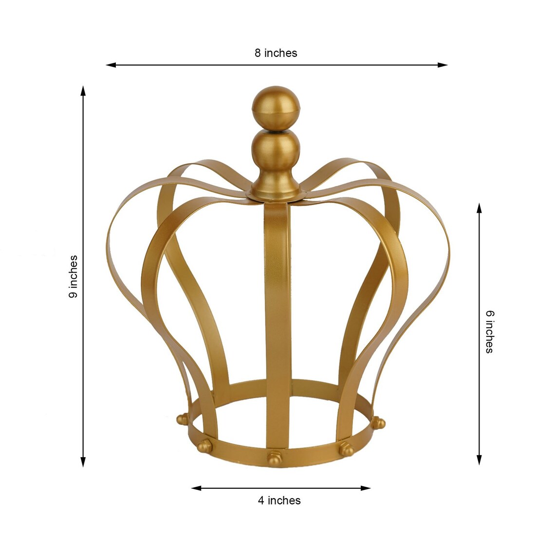 9" Gold Cake Toppers, Crown Cake Toppers, Royal Crown Cake Top, Metal ...