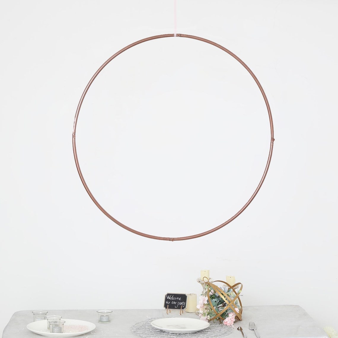 32 Rose Gold Heavy Duty Metal Hoop Wreath Floral Hoop | Etsy