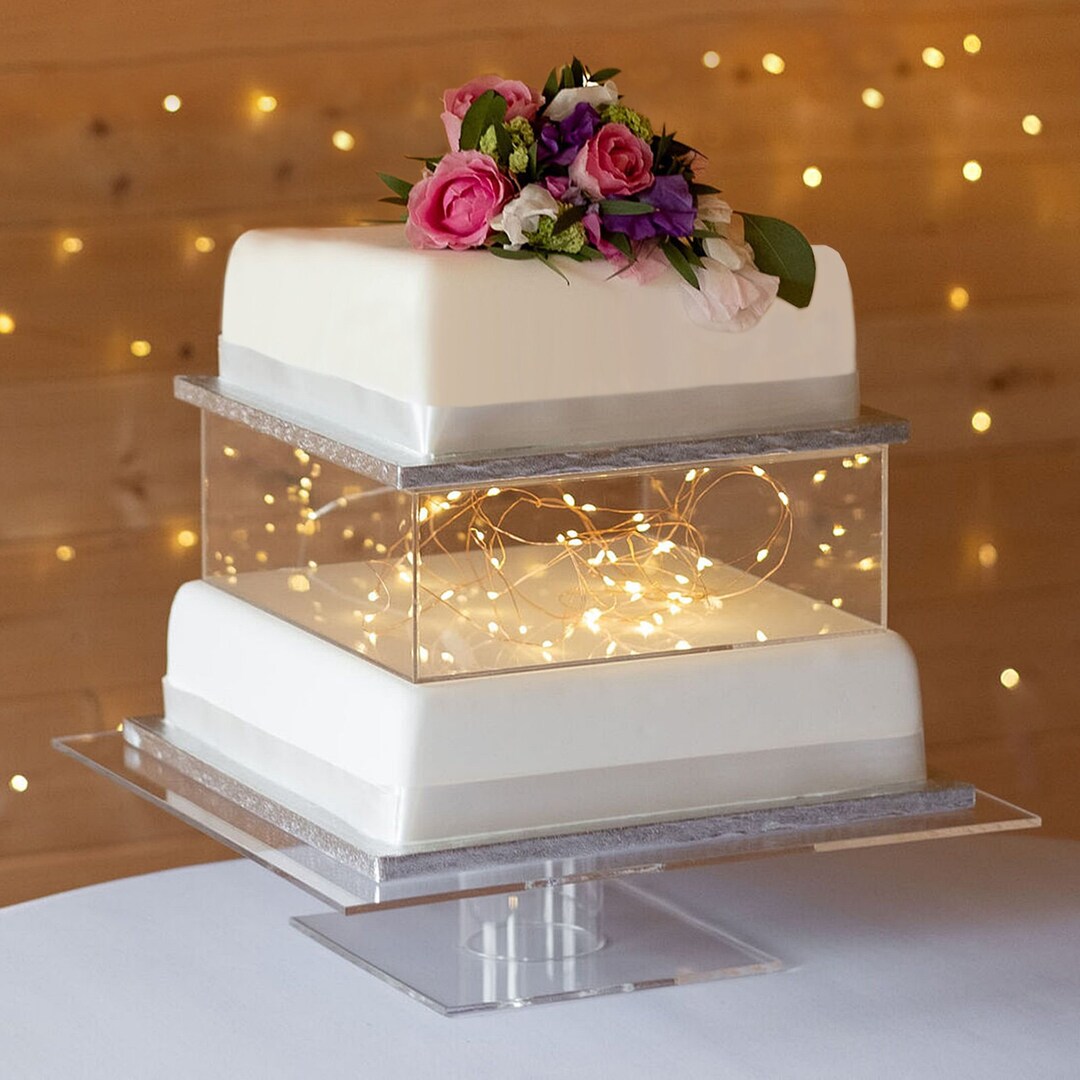 14x14 Clear Acrylic Cake Box Stand Transparent - Etsy