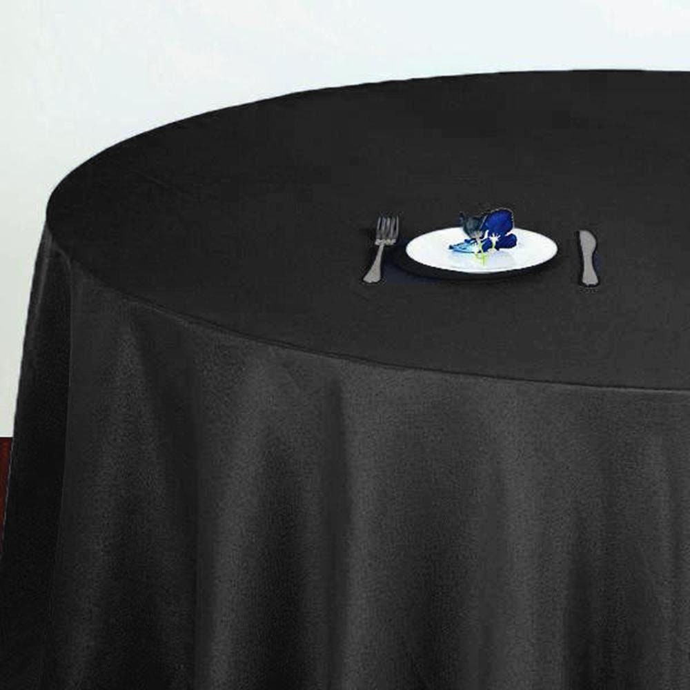 120 Black Polyester Round Tablecloth - Etsy