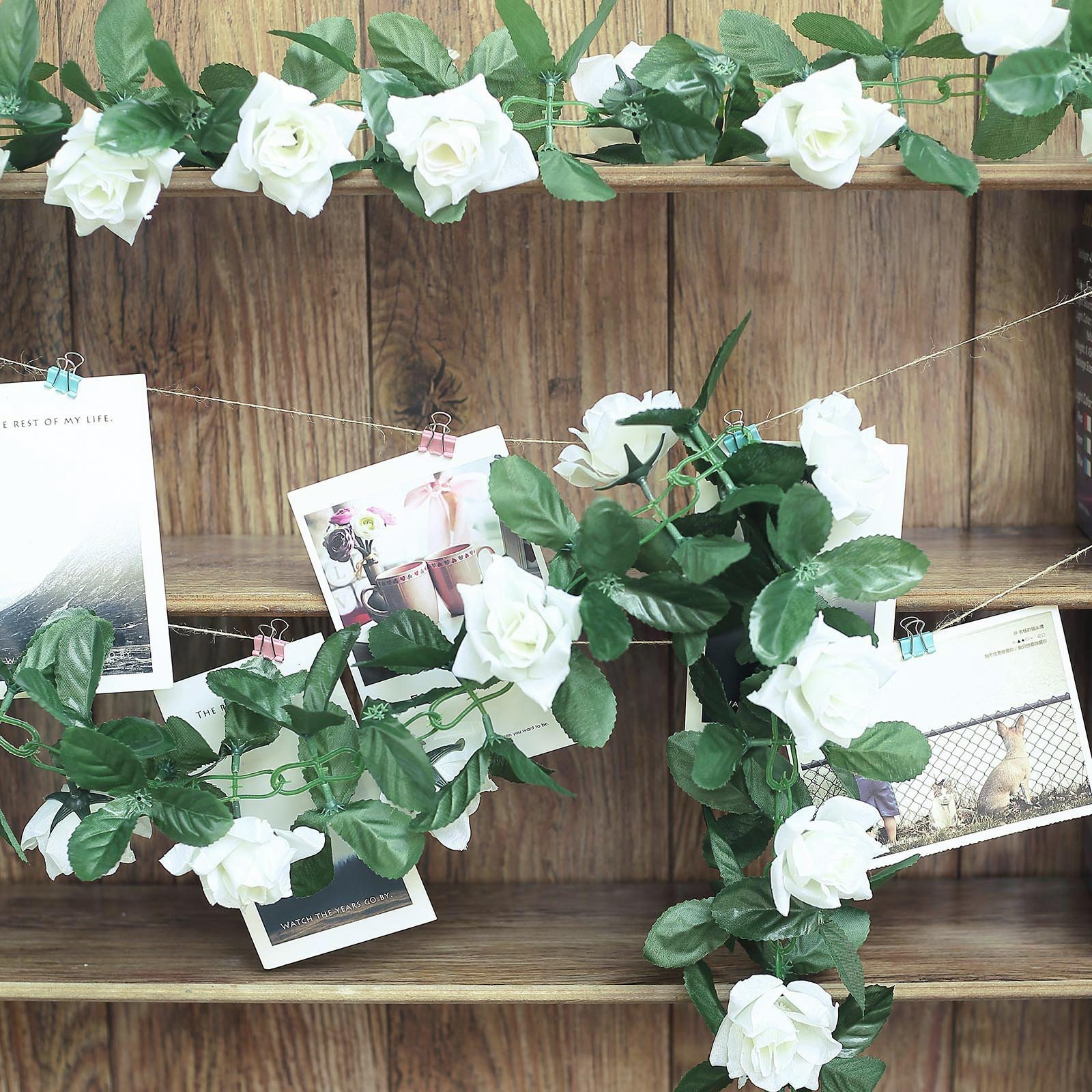 6FT Cream Silk Rose Vine Fake Rose Garland Hanging Roses | Etsy