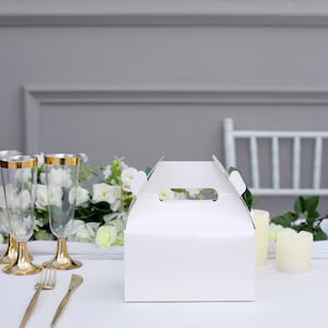 25 Pack | Classic White Party Favor Boxes, Gift Tote Boxes, Gable Boxes ...