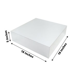 18"x18" | Silver Acrylic Cake Box Stand, Mirror Finish Display Box ...