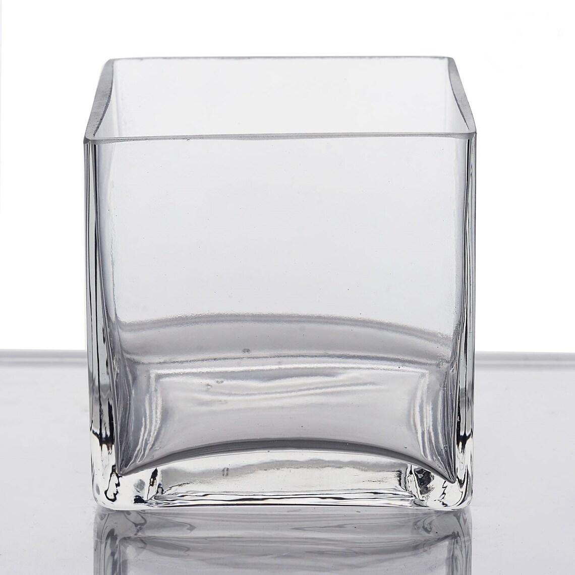 4 Clear Glass Vase Flower Vase Square Glass Vase - Etsy