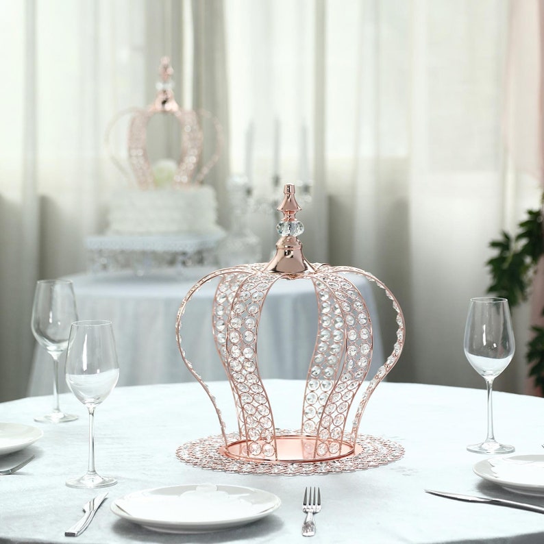 16 Rose Gold Cake Toppers With Acrylic Crystals Royal - Etsy