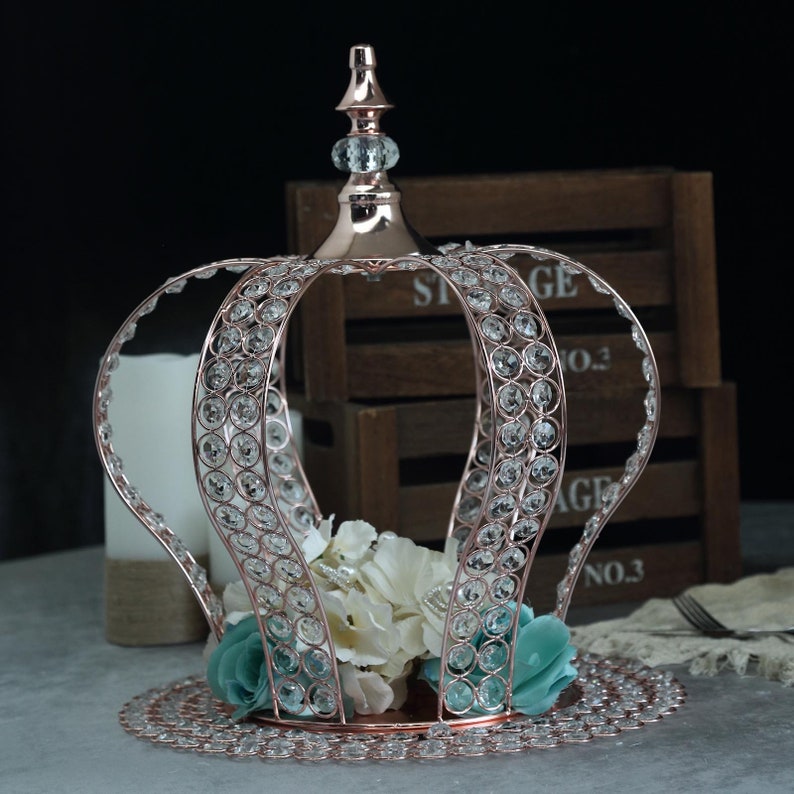 16 Rose Gold Cake Toppers With Acrylic Crystals Royal - Etsy
