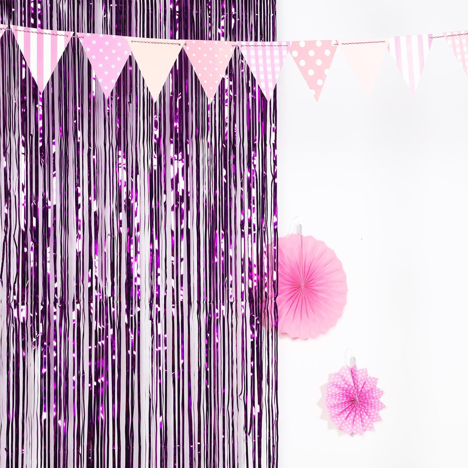 8FT Metallic Tinsel Foil Fringe Curtain Party Photo Booth | Etsy