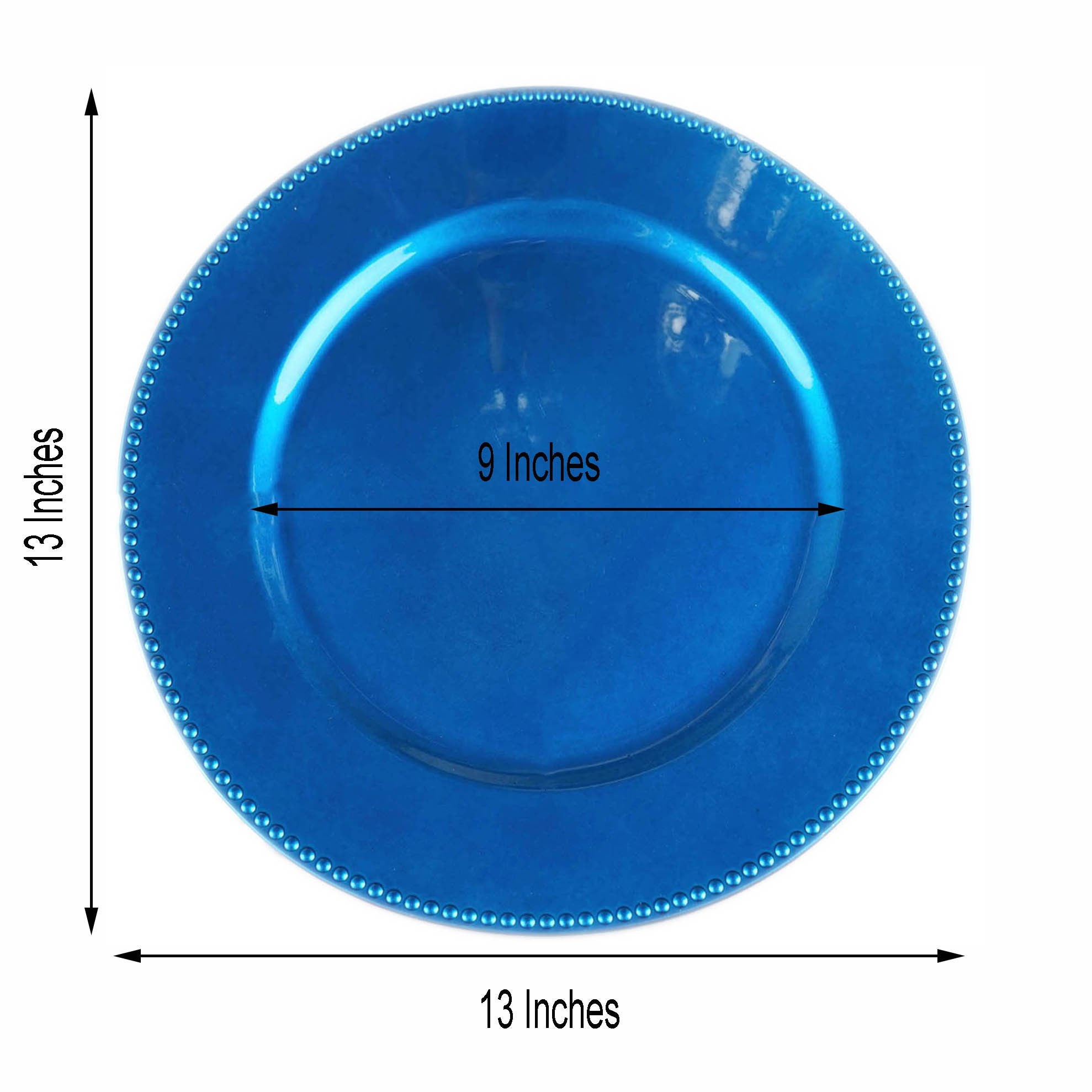 Set of 6 13 Royal Blue Beaded Acrylic Charger Plates | Etsy