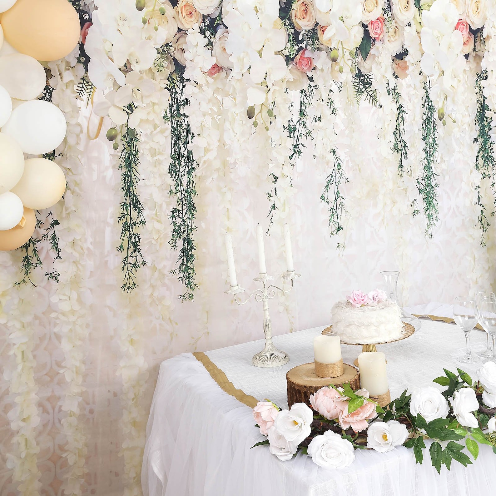 8ftx8ft Hanging Flower Vinyl Party Backdrop Flower Theme - Etsy