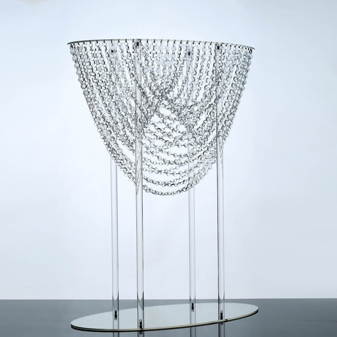 32" Tall Crystal Chandelier Wedding Table Centerpiece With Crystal ...