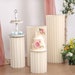 24" Ivory Wedding Props Stage Origami Round Pillar Set Baby Shower ...