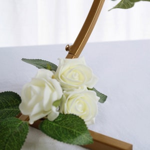 20" Gold Wedding Arch Centerpiece, Metal Hoop Wreath Tabletop Decor - Etsy