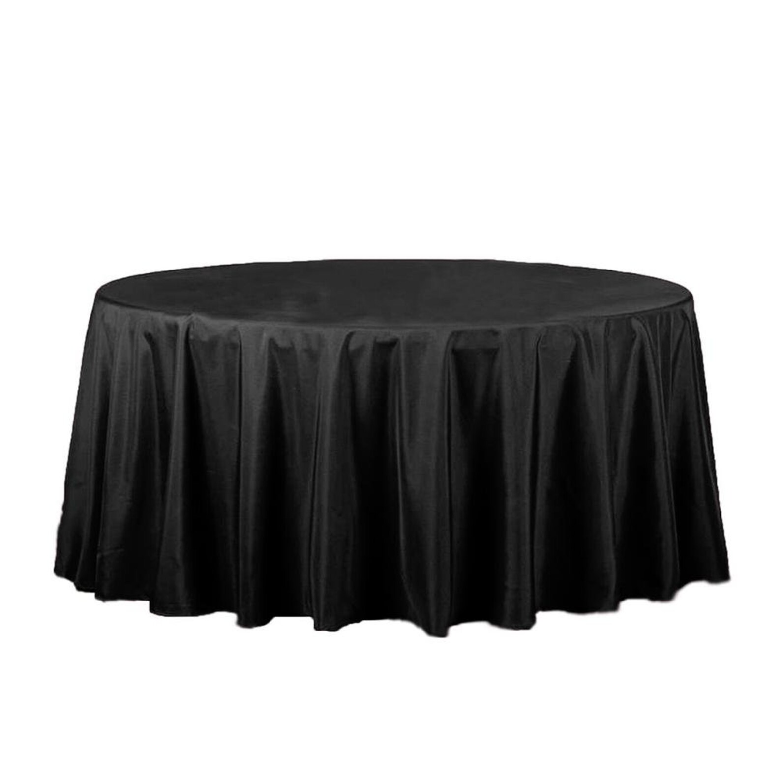 120 Black Polyester Round Tablecloth - Etsy