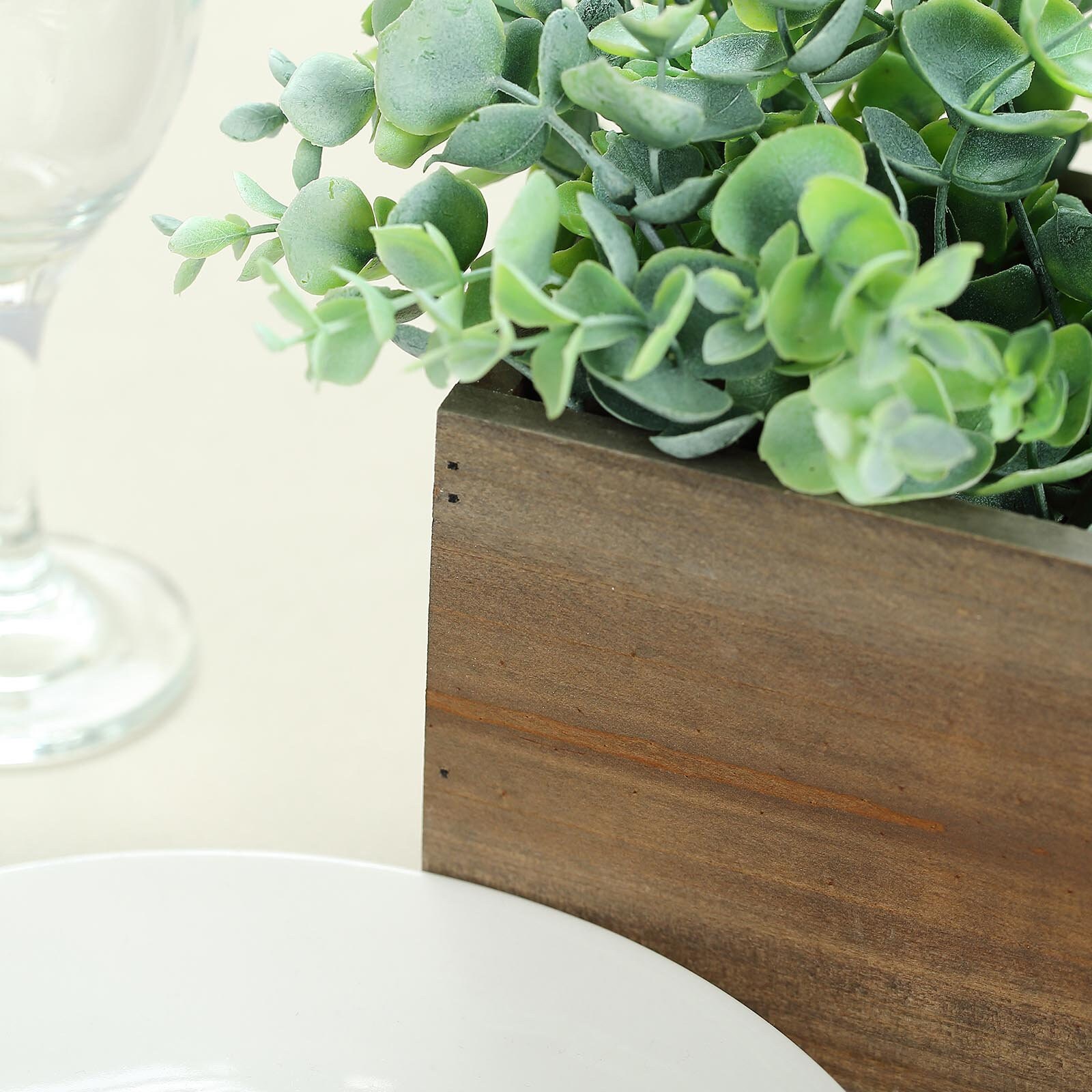 10x5'' Natural Rectangular Wood Planter Box With | Etsy