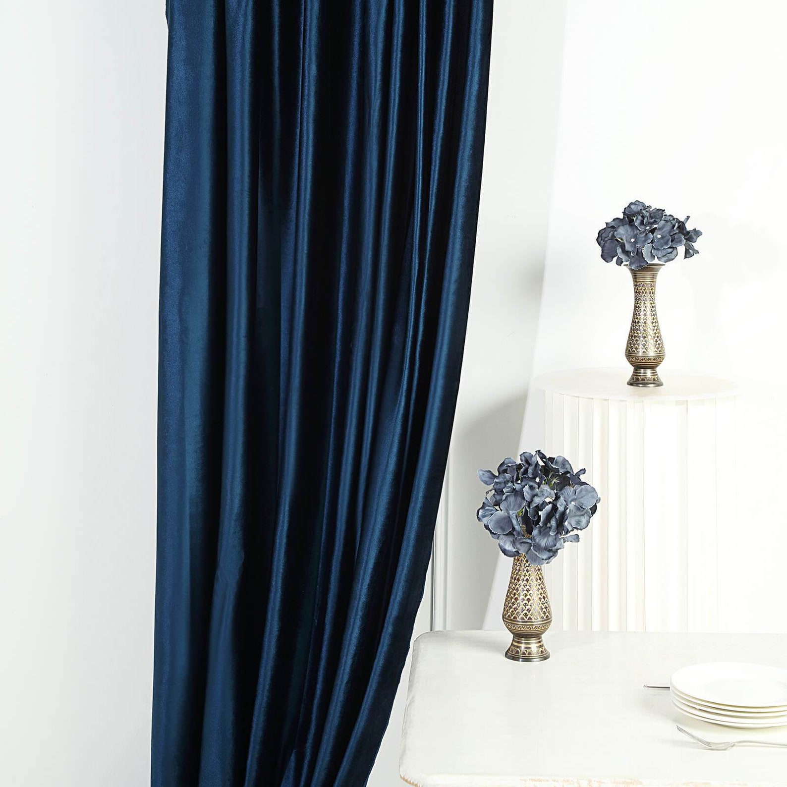 Navy Blue Velvet Backdrop, Photo Booth Backdrop Velvet Curtain Drapes ...